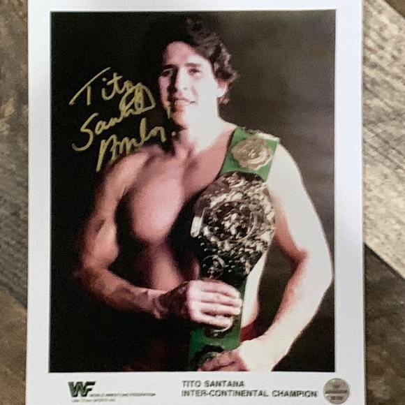 Other | Tito Santana Wwf Signed Autographed 8 X 1 Photo With Coa | Poshmark